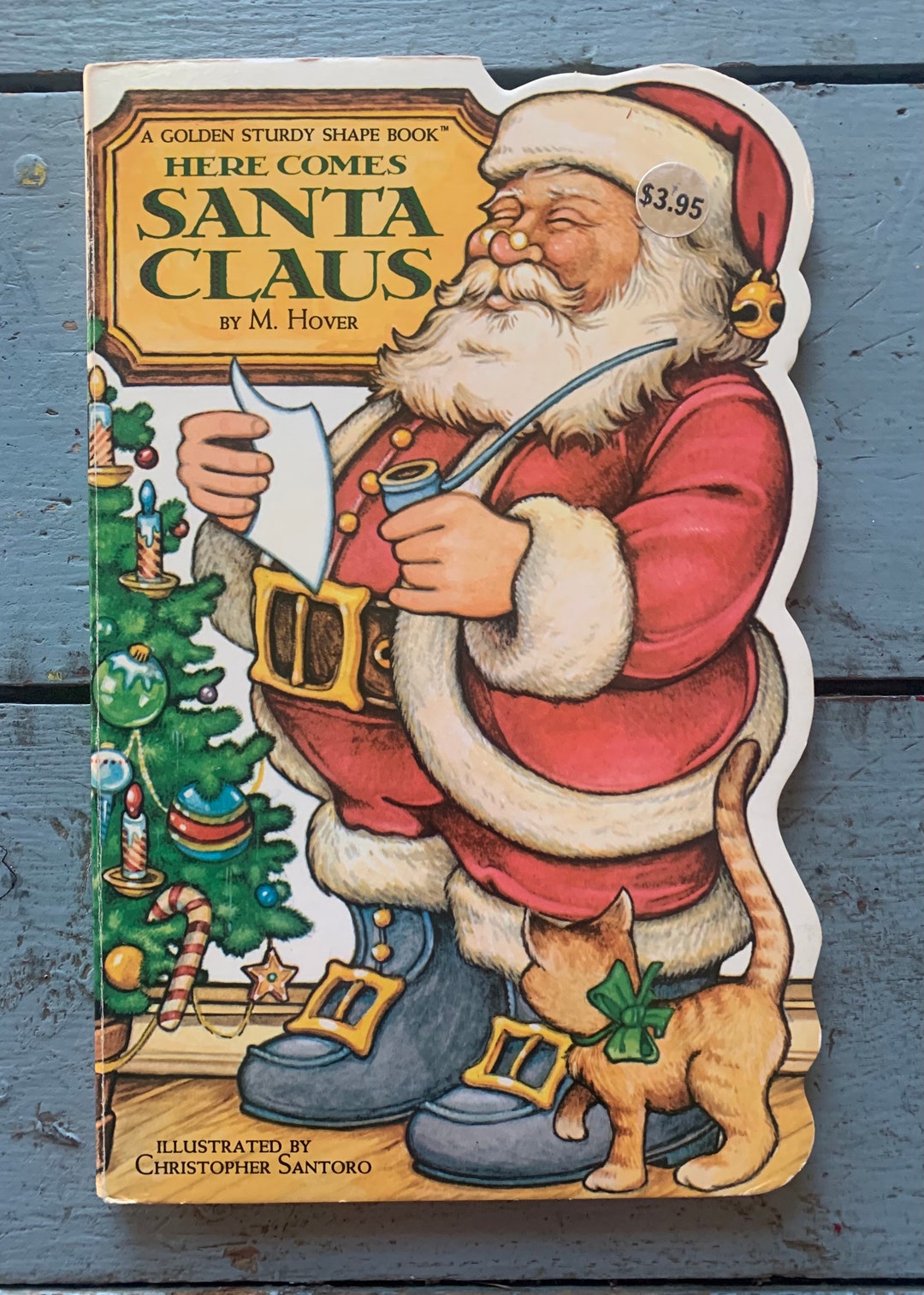 Here Comes Santa Claus A Golden Sturdy Shape Book - Etsy