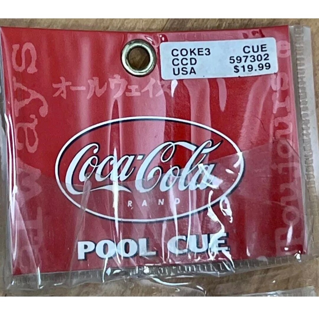 Coca Cola 1999 Pool Cue 2 Piece Hardwood Cue Chalk Tips and Case ...