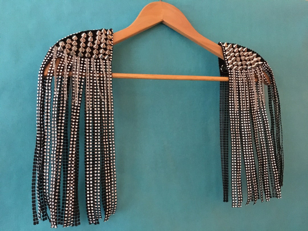 Spiked Epaulettes Epaulets | Spike Shoulder Pads | Punk Spike Epaulets ...