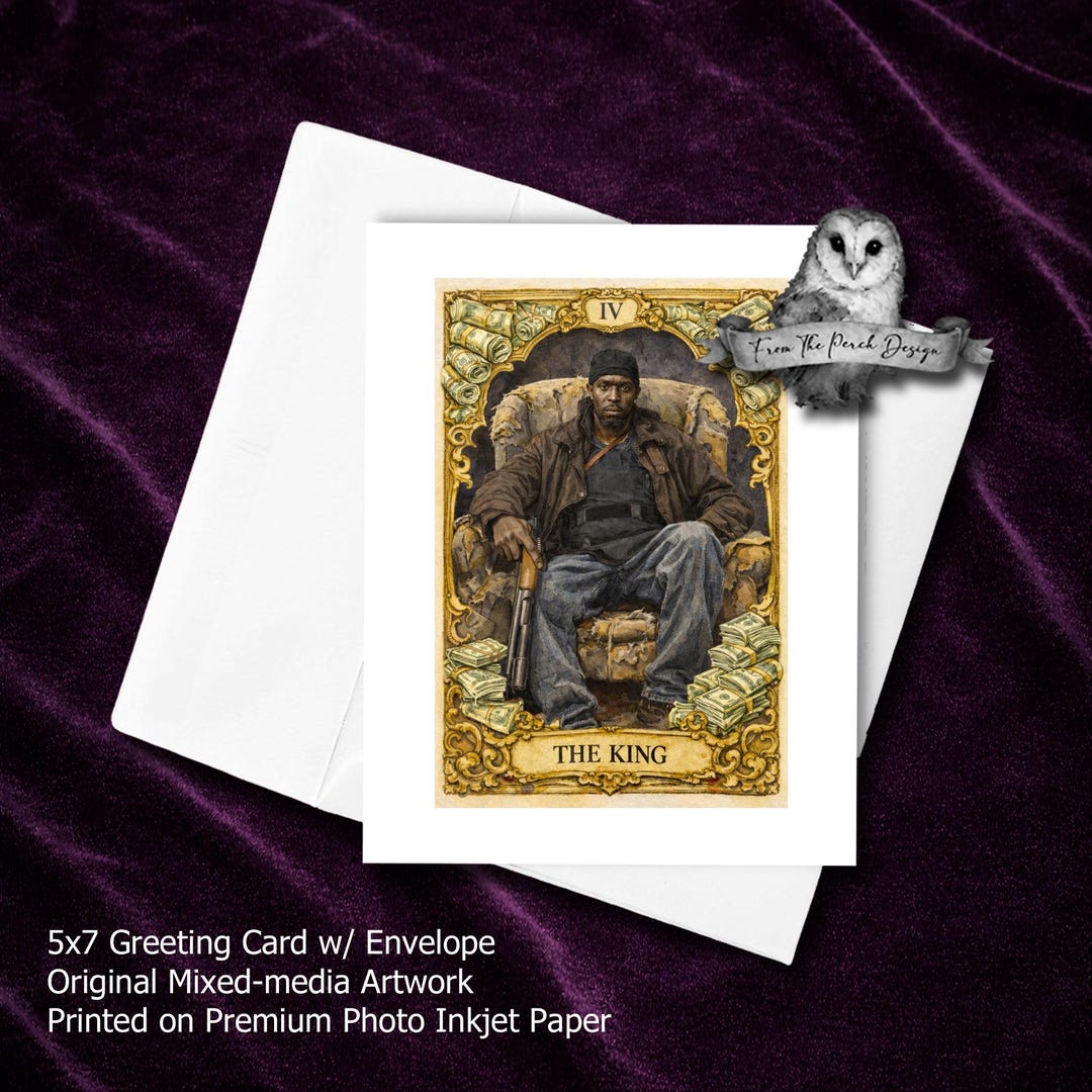 Omar Little Tarot Card - the Wire Greeting Card - the King - Omar Comin ...