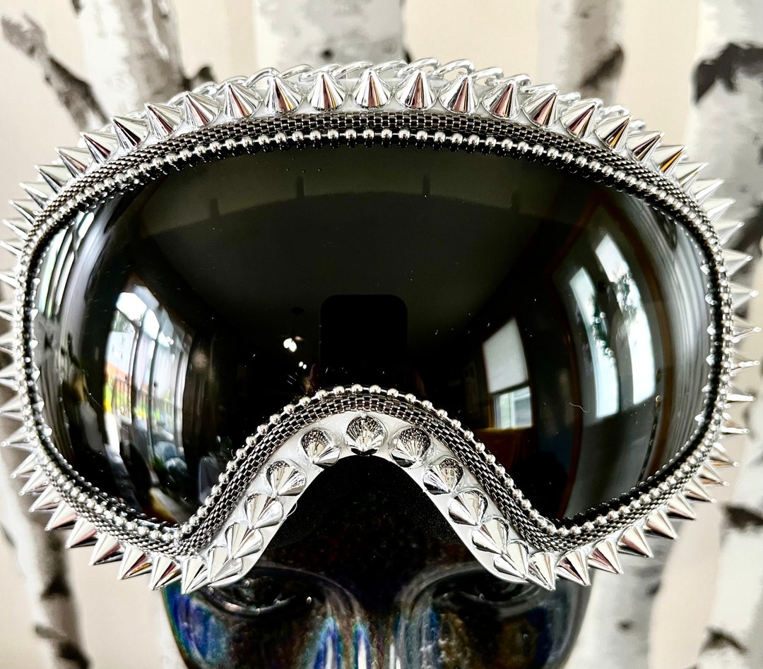 Ready-to-ship Modern Goggles Black Lens Spike Punk Goggles Gun Metal ...