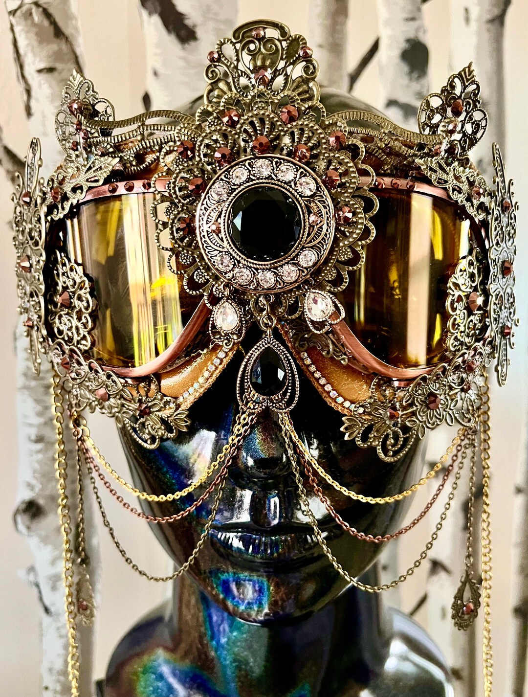 Made-to-order | Regalia Tricolor Crown Goggles | Copper Bronze Gold ...