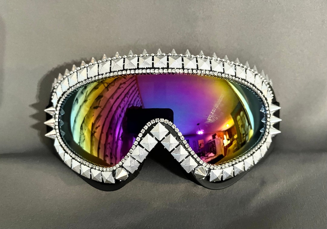 Made-to-order | Mojo Silver Goggles | Spike Punk Goggles | Unisex ...