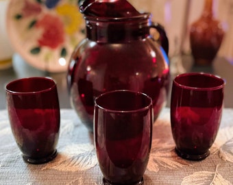 Ruby Red Depression | Etsy