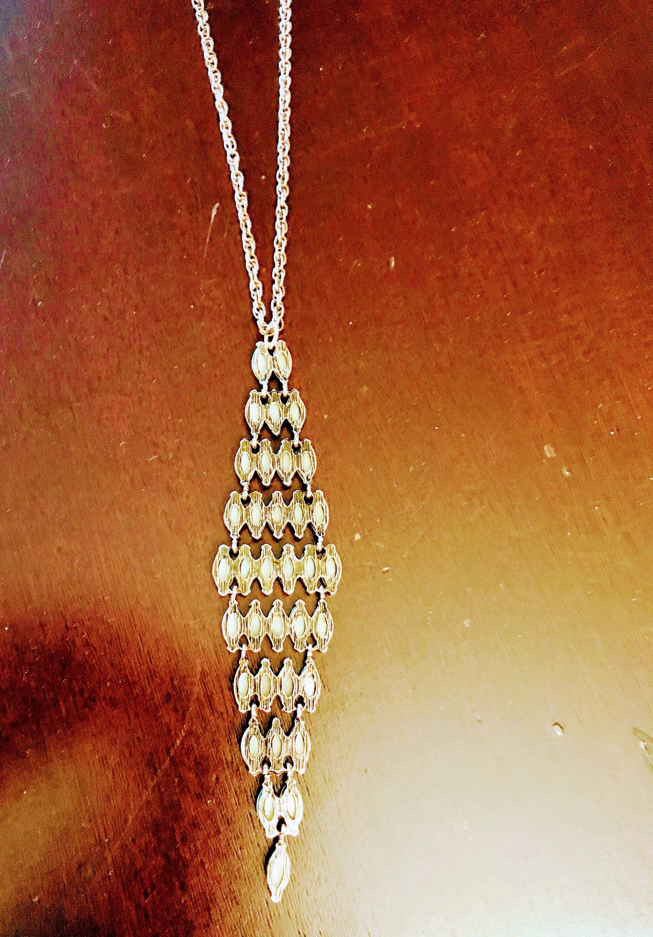 ART DECO Style 1920's FLAPPER Look Necklace-beautiful Linked ...