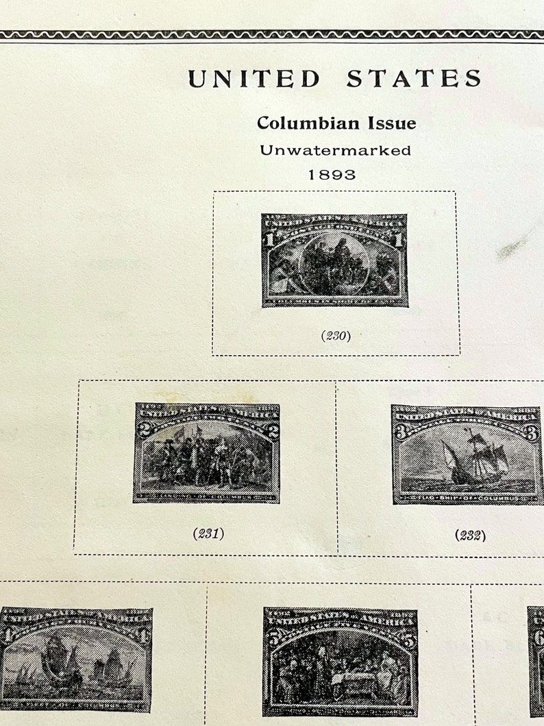 COLUMBIAN ISSUE POSTAGE Stamp ~1893 2c Columbian Exposition: Landing of ...