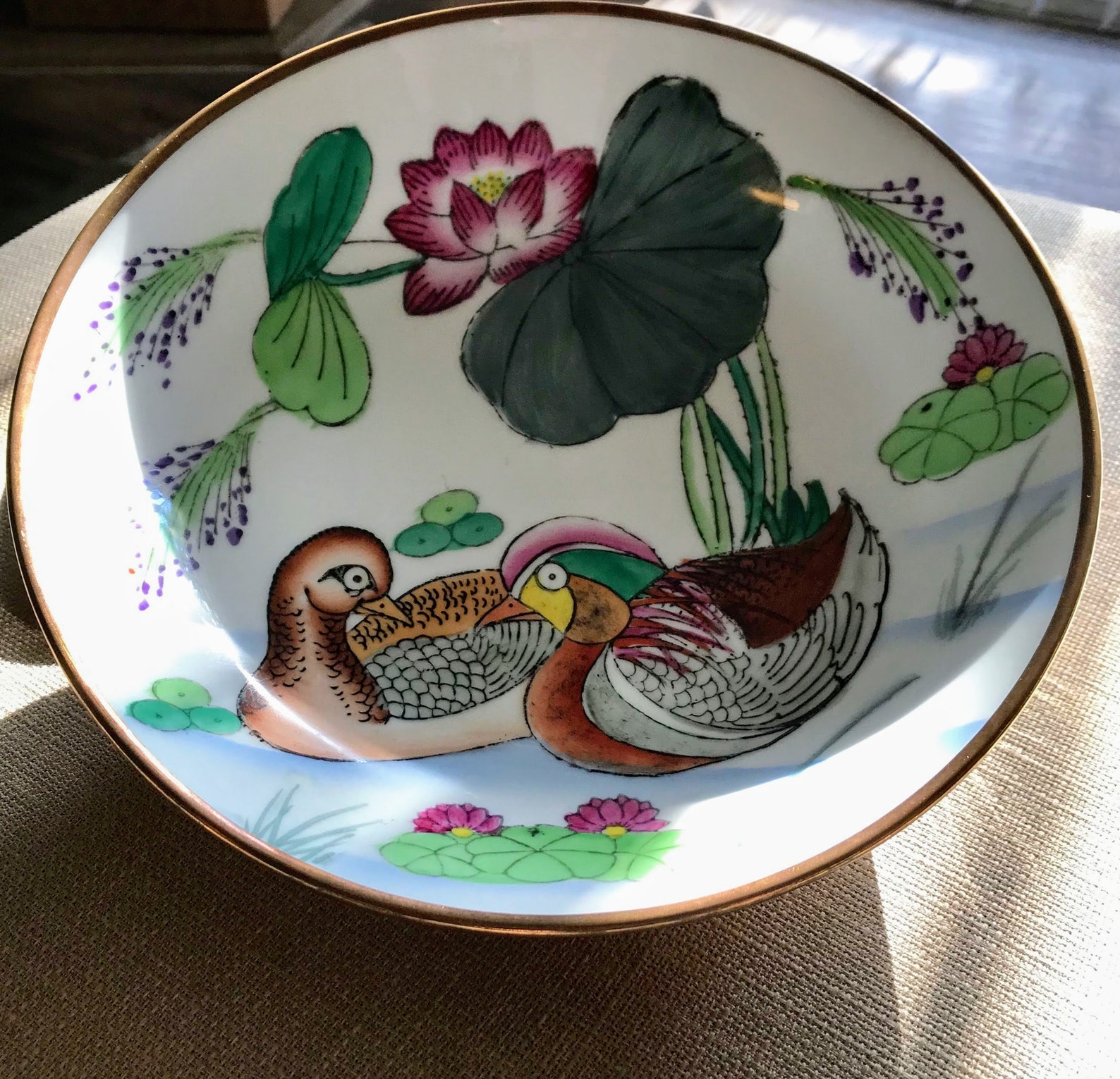 1960's Collectible HAND PAINTED PORCELAIN Chinese Decor - Etsy
