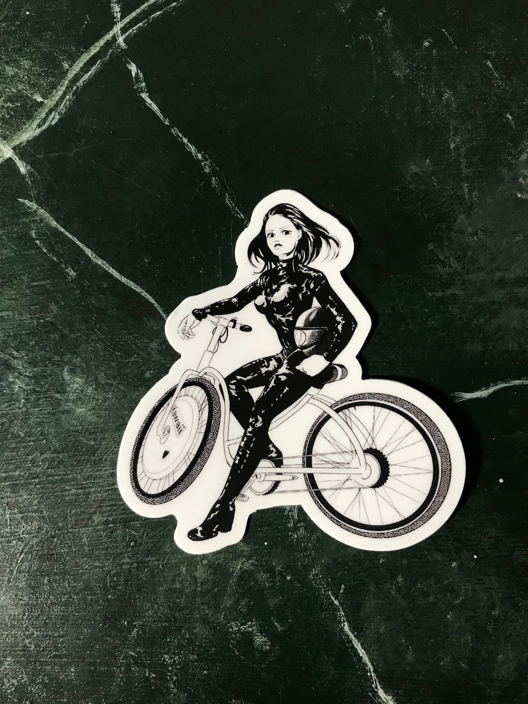 Biker Girl Sticker - Etsy