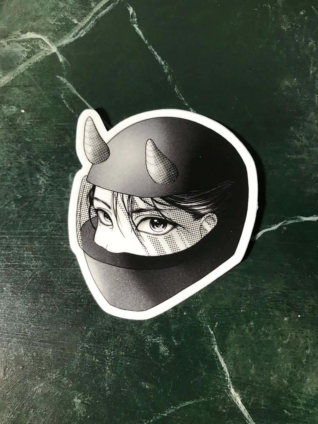 Anime Biker Girl Sticker - Etsy