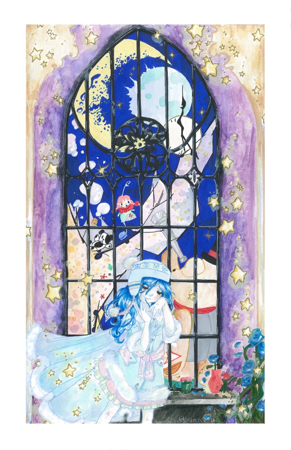 Anime Cool Stained Glass Patterns