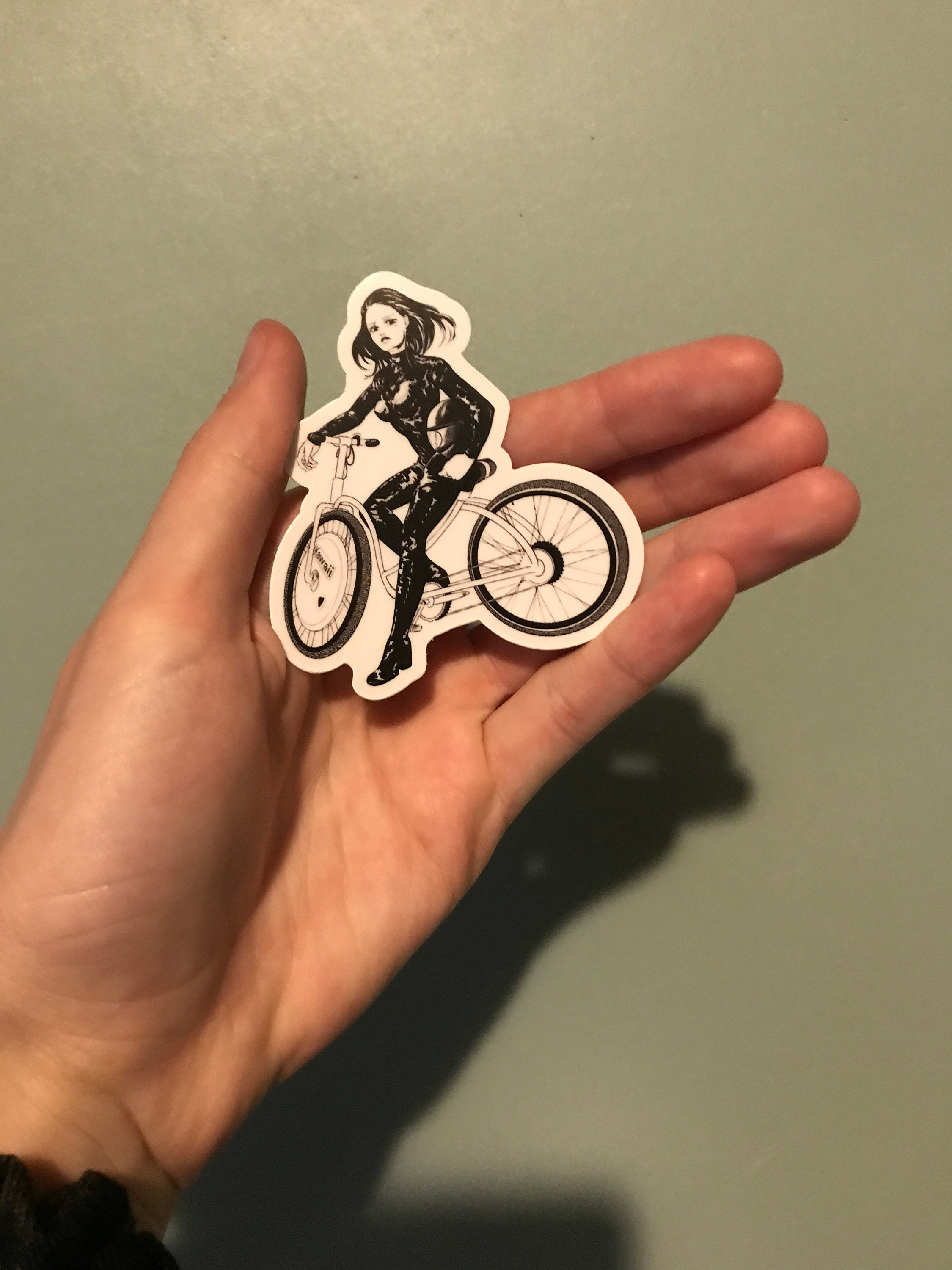 Biker Girl Sticker - Etsy