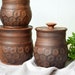 Big Storage Canister With Lid,handmade Pottery Container,rustic Stoneware Pot,unglazed Ceramic ...
