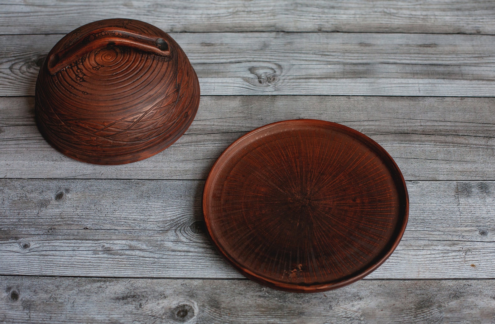 Round Butter Dish With Lid, Ceramic Cheese Keeper, Handmade Lidded ...