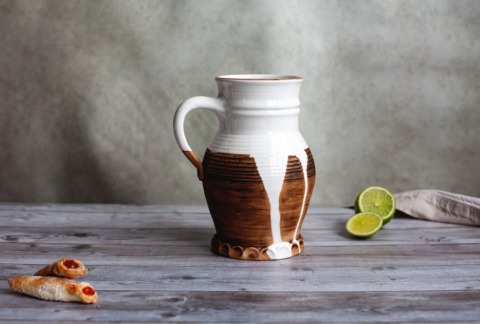 Ceramic Water Pitcher Stoneware Rustic Serving Beer Pitcher | Etsy
