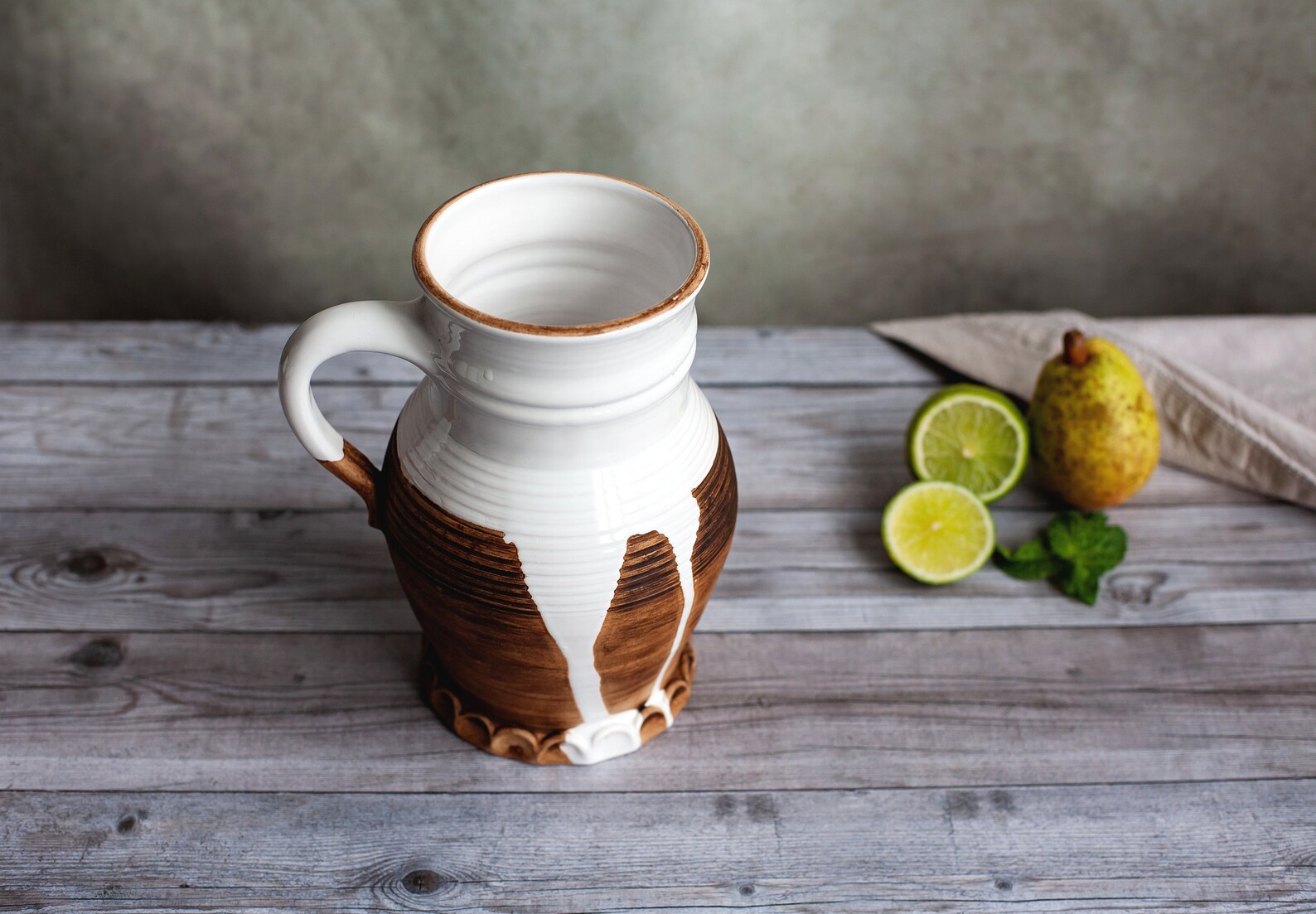Ceramic Water Pitcher Stoneware Rustic Serving Beer Pitcher - Etsy