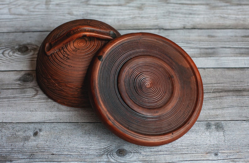 Round Butter Dish With Lid, Ceramic Cheese Keeper, Handmade Lidded ...