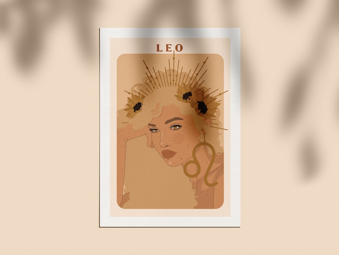 Leo / Star Sign / Zodiac / Art Print by Bec Flattley | Etsy Australia