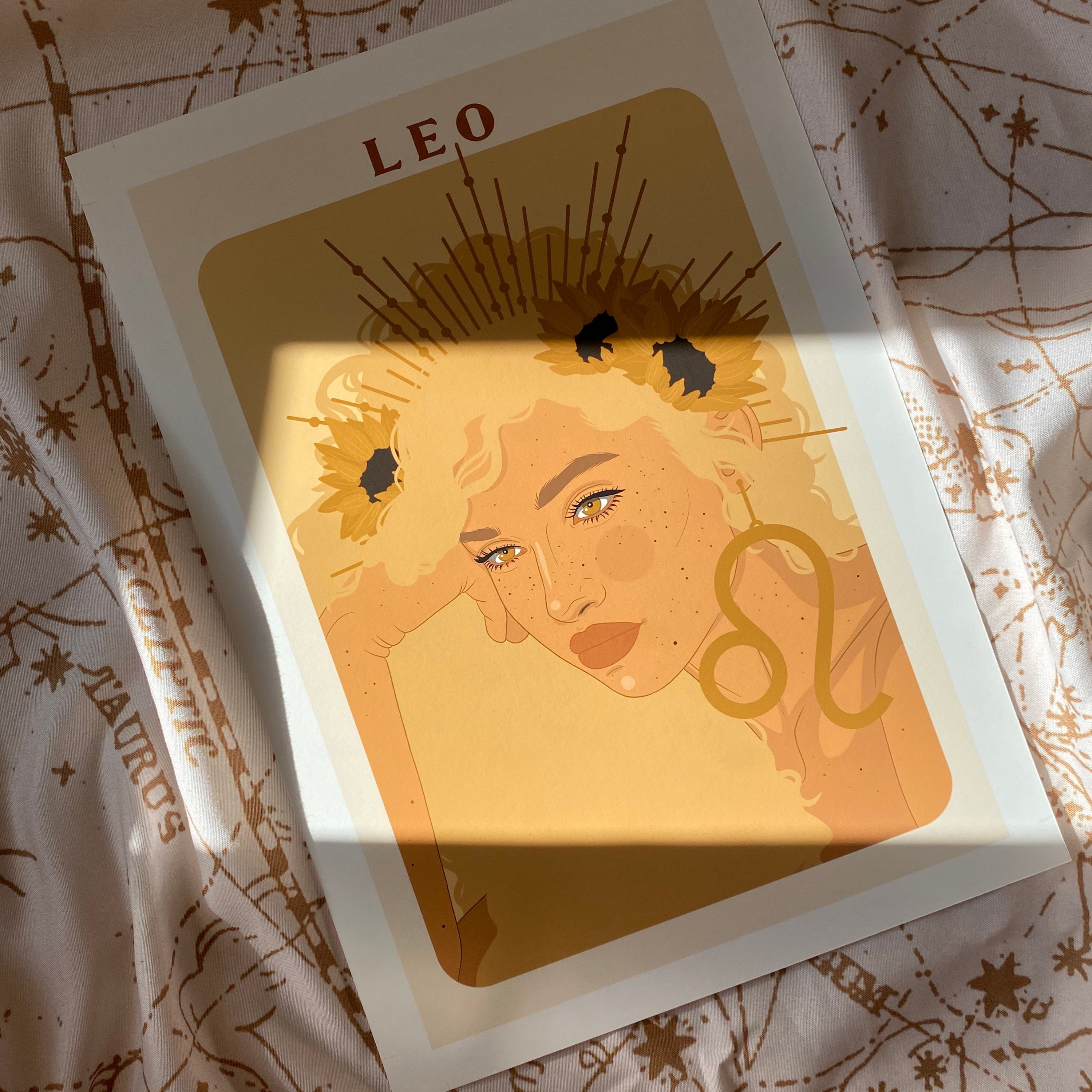 Leo / Star Sign / Zodiac / Art Print by Bec Flattley | Etsy Australia