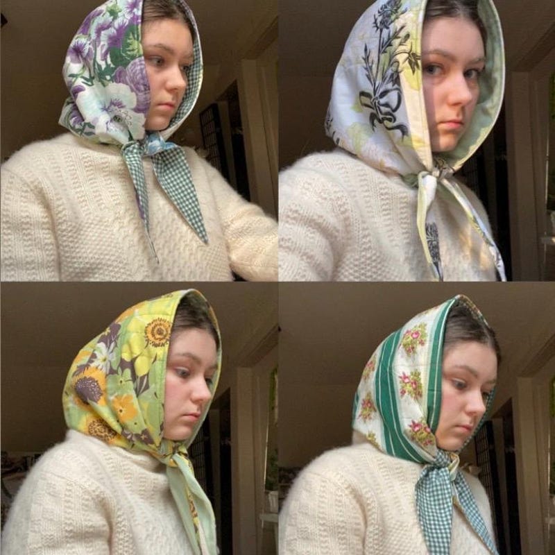 Babushka Scarf - Etsy