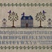 Cute Little Red House Sampler Counted Cross Stitch Chart PDF Instant ...