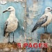 Seagull Printable Ephemera Watercolor Clipart JPG Elements Commercial ...