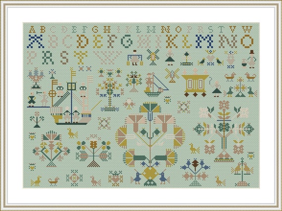 Antique 1812 Cross Stitch Sampler Dutch Reproduction Counted - Etsy