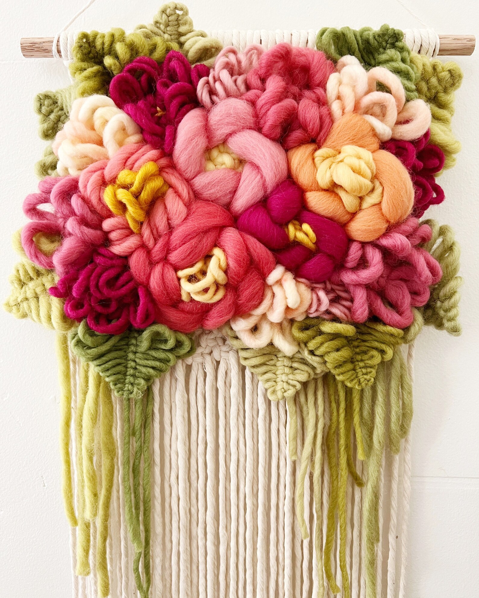 CUSTOM Flower Fiber Art Design Your Macrame Wall Hanging | Etsy