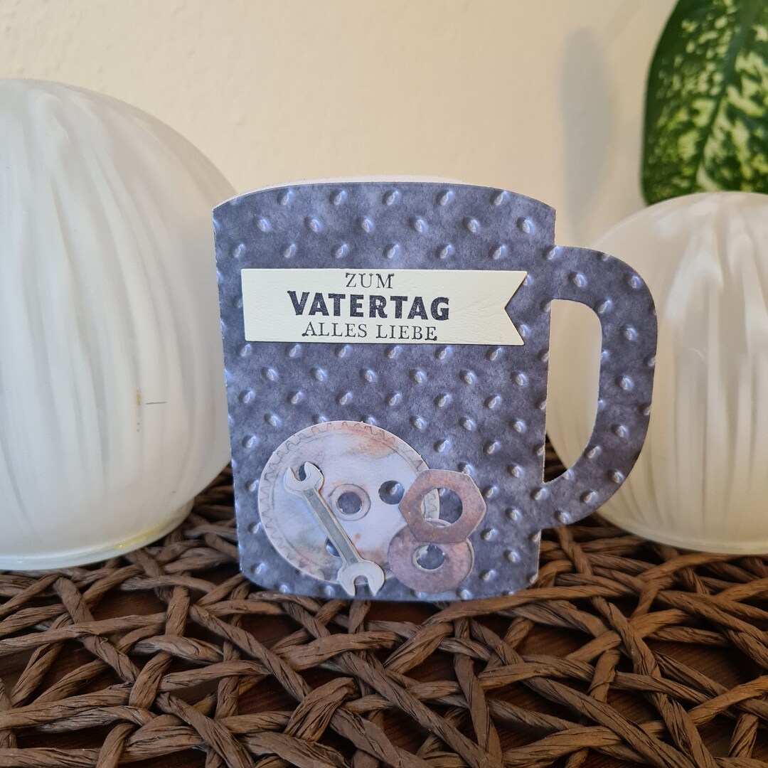 Voucher Card Happy Father's Day Screws Cup Shape - Etsy