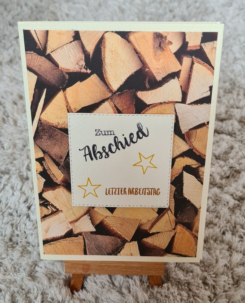 Greeting Card Farewell Last Working Day Pile of Wood - Etsy