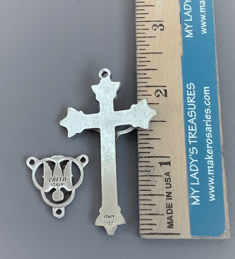 ITALY Heavy ORNATE Rosary Crucifix & Dove Holy Spirit Center / - Etsy