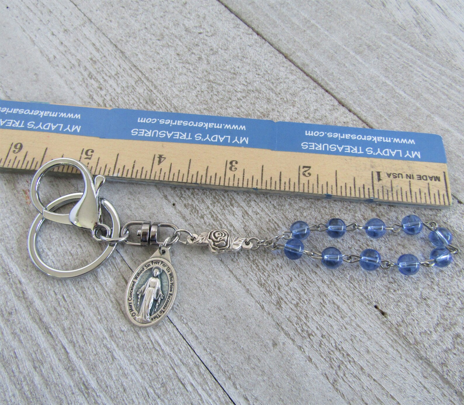 Miraculous Medal Key Chain Miraculous Medal Keychain | Etsy