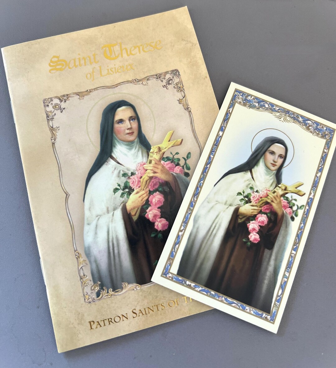 2pc Saint Therese Patron Saint Book & Holy Card / St. Therese of ...