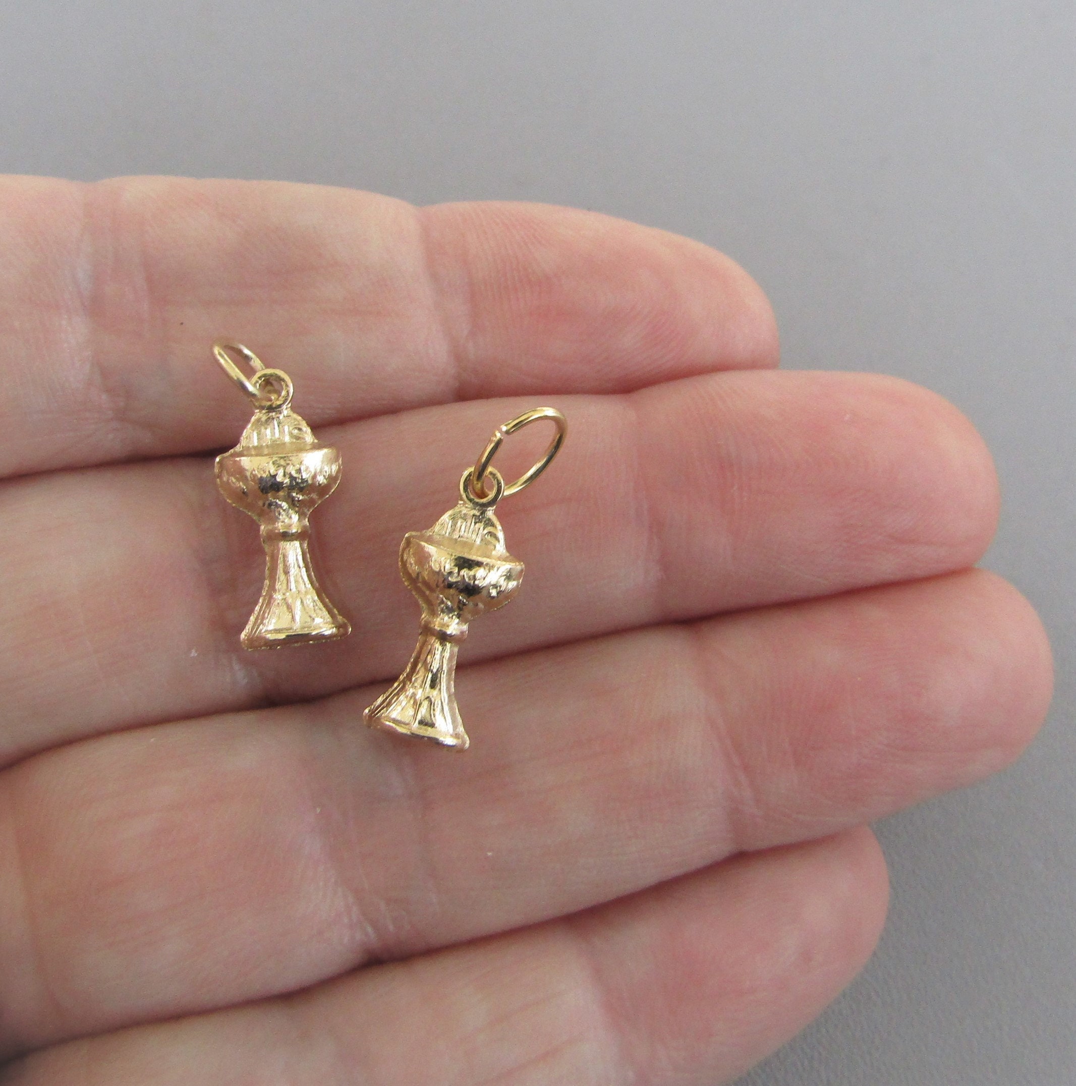 Silver First Holy Communion CHALICE Charms ~ Gold 1st Communion Holy ...