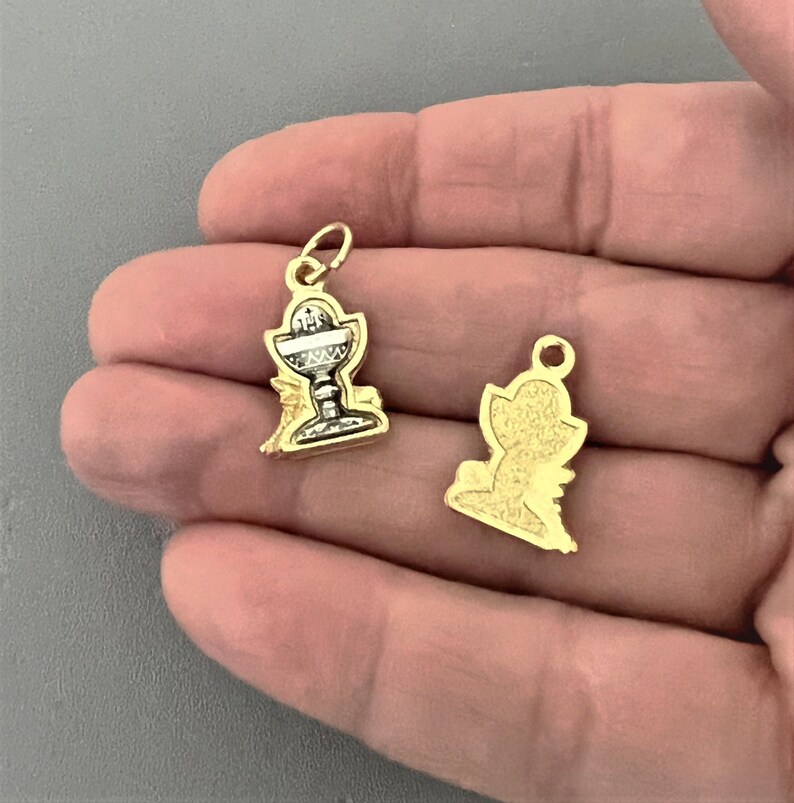 Silhouette Silver First Holy Communion CHALICE Charms ~ Gold 1st ...