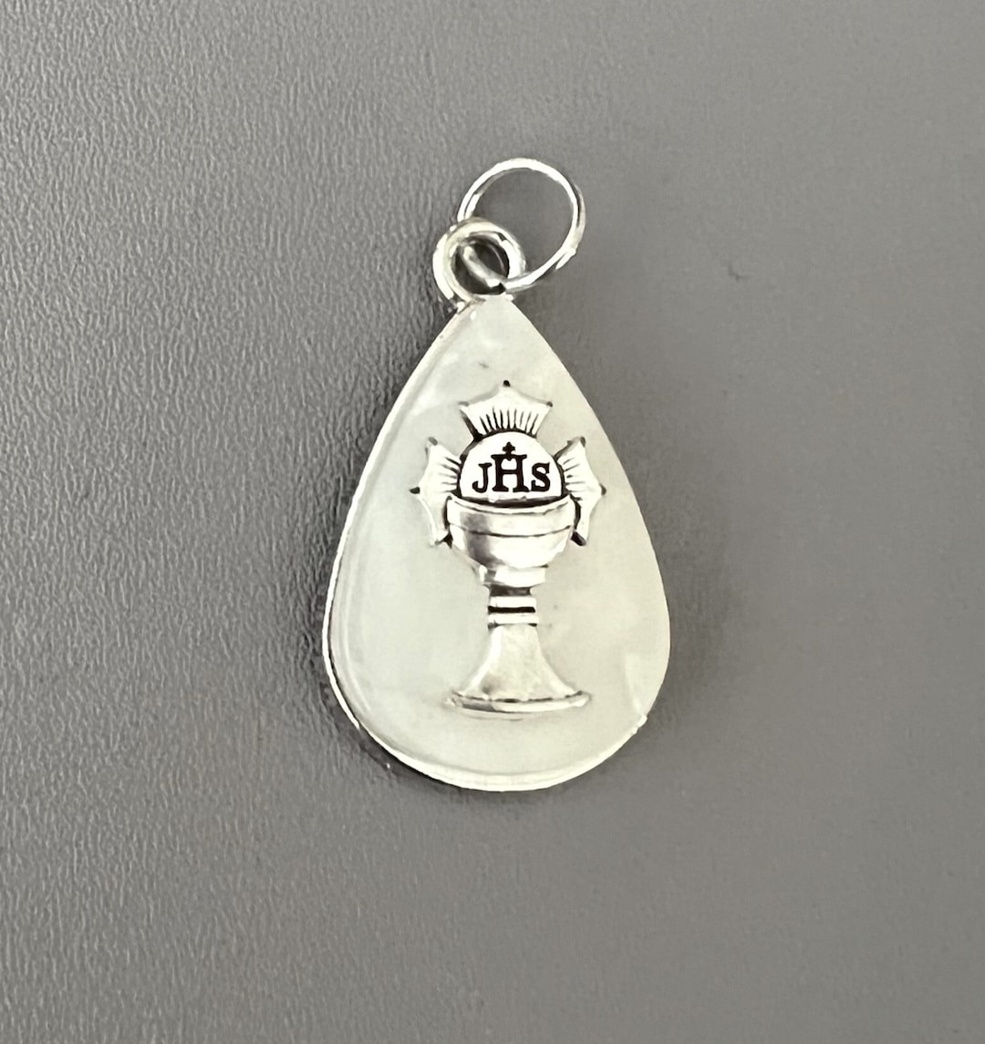 Mother PEARL Chalice Charm - First Holy Communion Charm Holy Medals ...