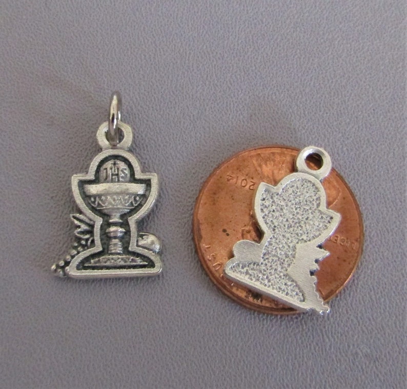 Silhouette Silver First Holy Communion CHALICE Charms ~ Gold 1st ...