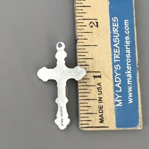 Italy Jesus INRI 1.5" Silver Rosary Crucifix / Heavy Cross 1.5" Gold ...