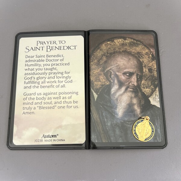 St. Benedict Card - Etsy