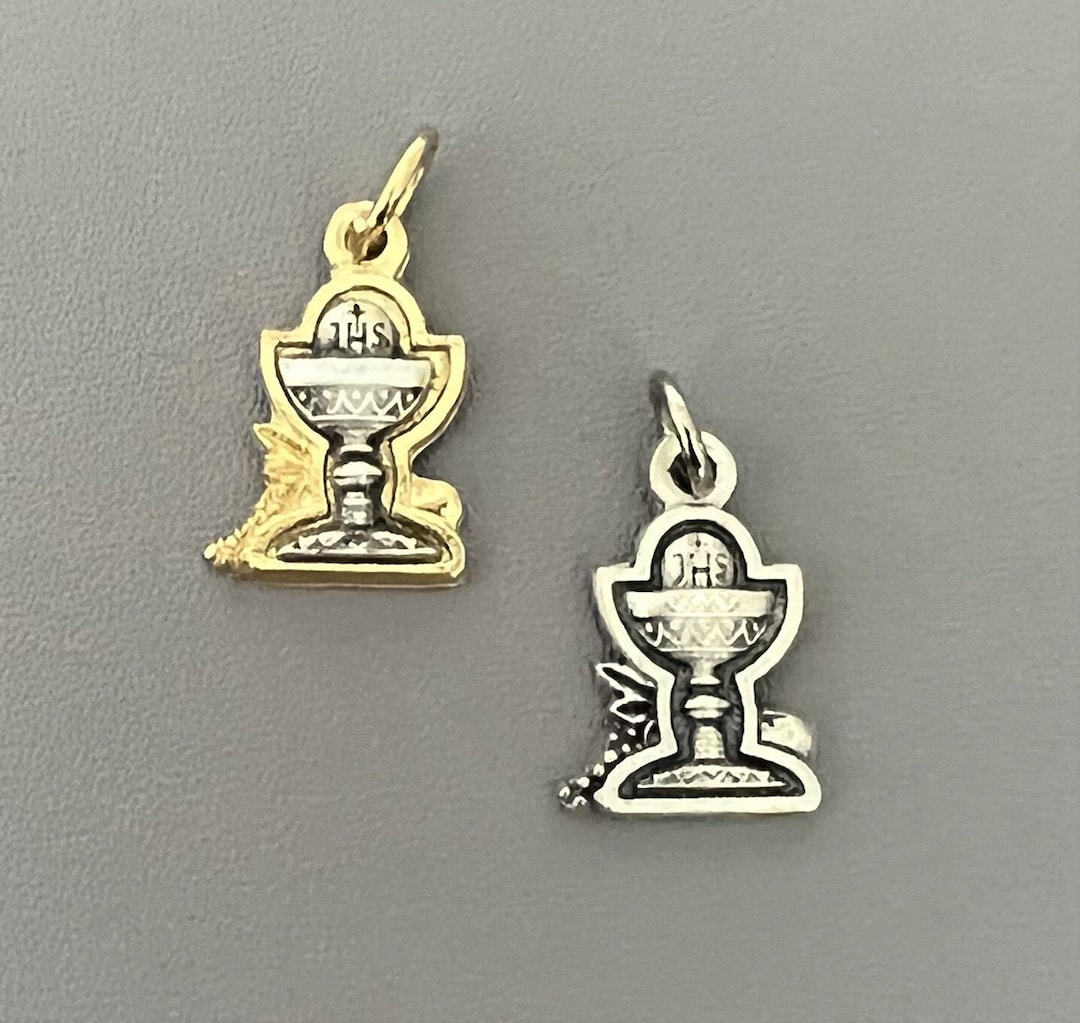 Silhouette Silver First Holy Communion CHALICE Charms ~ Gold 1st ...
