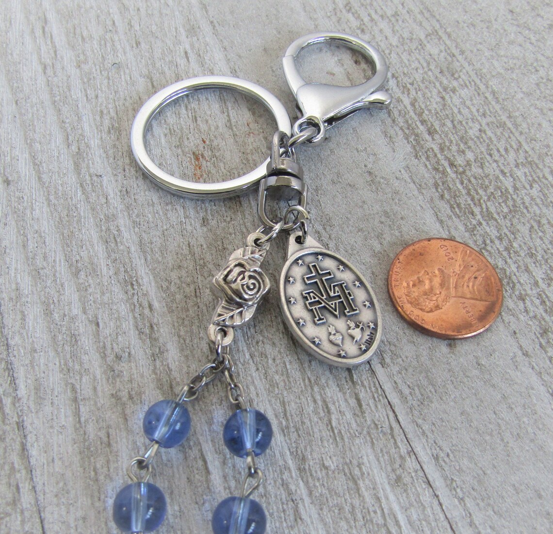 Miraculous Medal Key Chain Miraculous Medal Keychain | Etsy