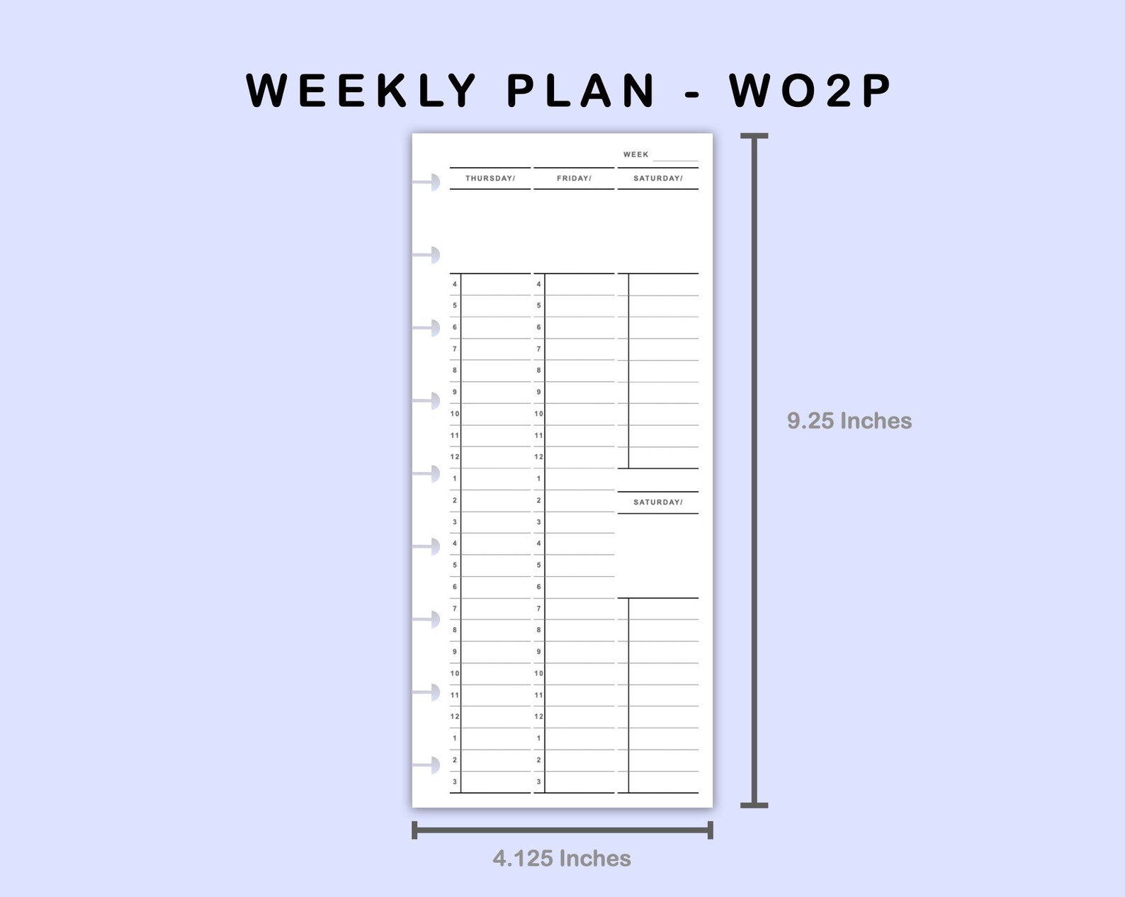 Skinny Classic Happy Planner Inserts Weekly Planner, Undated Weekly ...