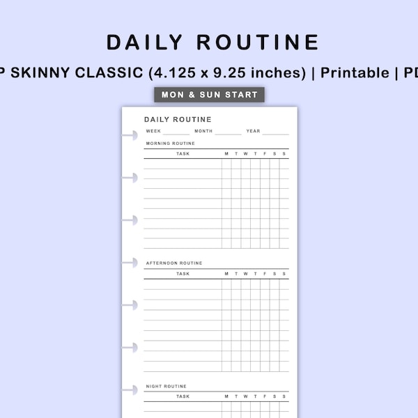 Routine Inserts Half Sheet - Etsy