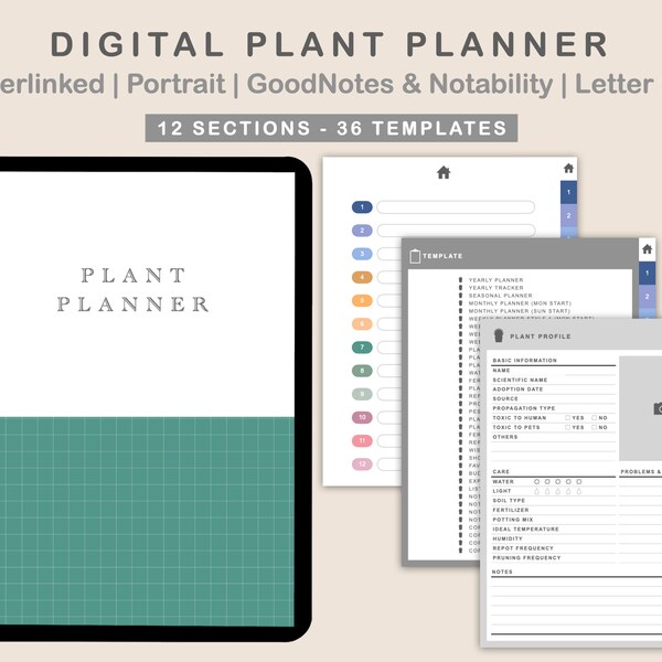 Plant Log Digital - Etsy