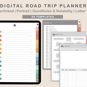 Digital Road Trip Planner Digital Road Trip Journal Travel - Etsy