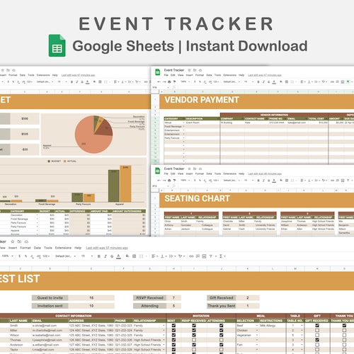 Expense Tracker Google Sheet Template - Etsy