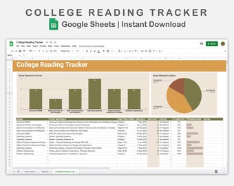 Reading Log Google Sheets - Etsy