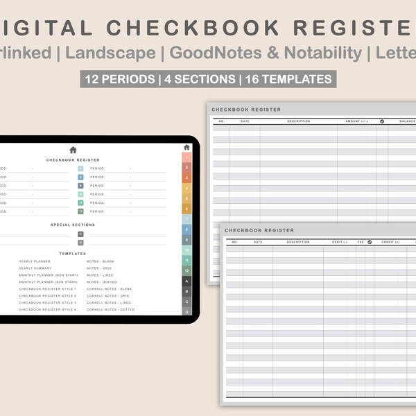 Checkbook Register - Etsy