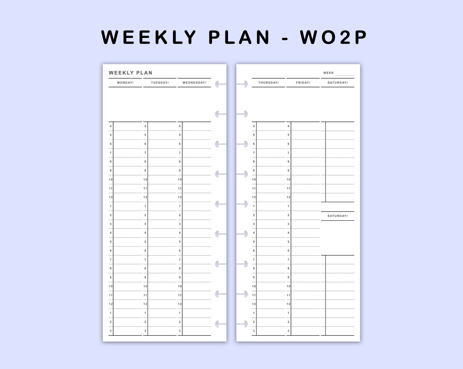 Skinny Classic Happy Planner Inserts Weekly Planner, Undated Weekly ...