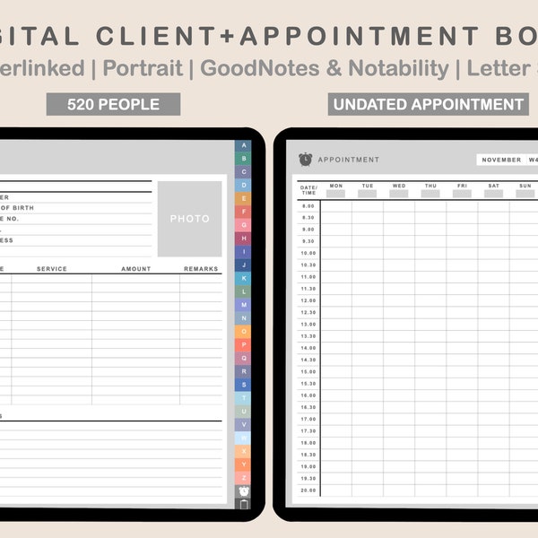 Client Record Book Digital - Etsy