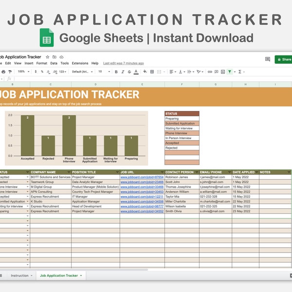 Google Sheet Job Application - Etsy